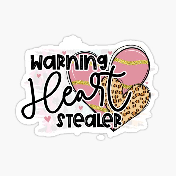 "Warning Heart Stealer " Sticker by mahsanart | Redbubble