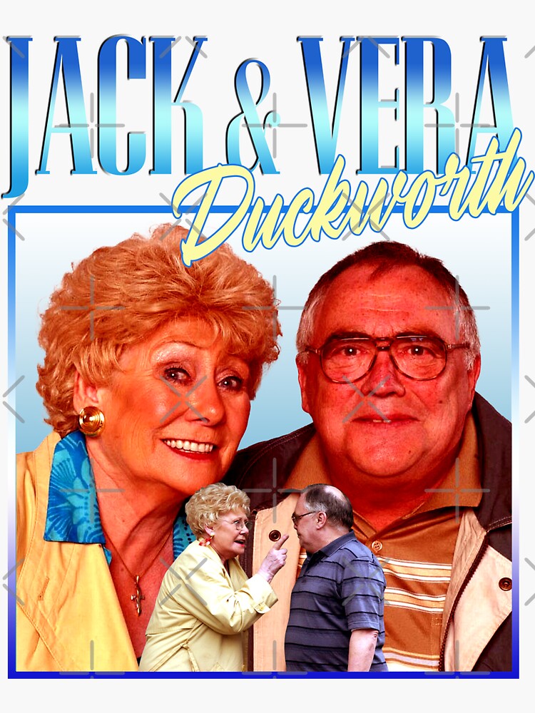 "Jack and Vera Coronation Street" Sticker by LISAYDESIGN | Redbubble