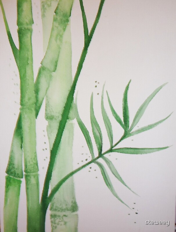 "Bamboo Watercolour Design" by steweey | Redbubble