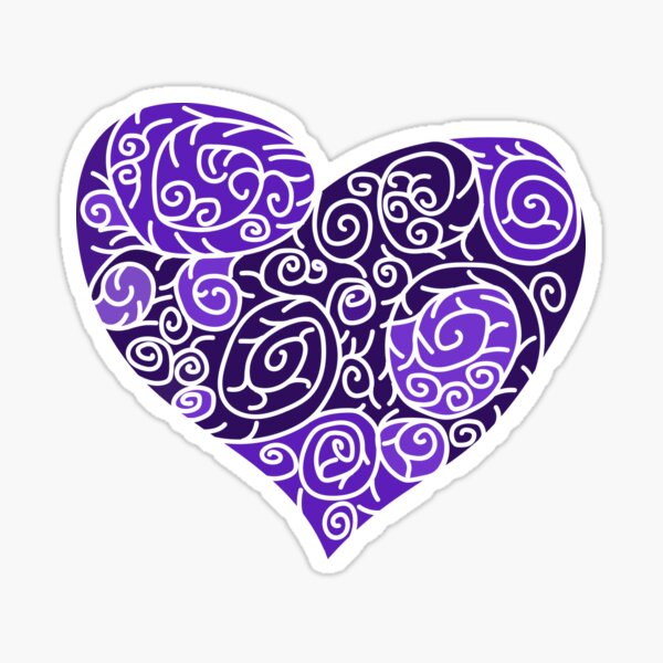 " Cute Purple heart" Sticker by MarinaCuric | Redbubble