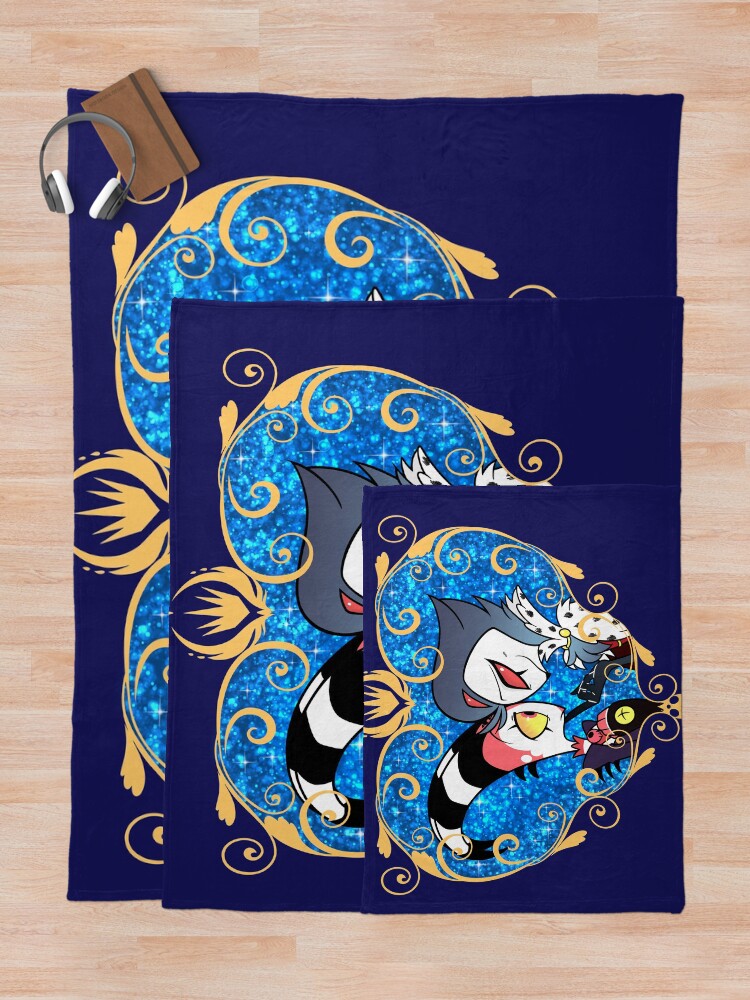 "Helluva Boss Stolas and Blitzo Heart Frame" Throw Blanket for Sale by ...