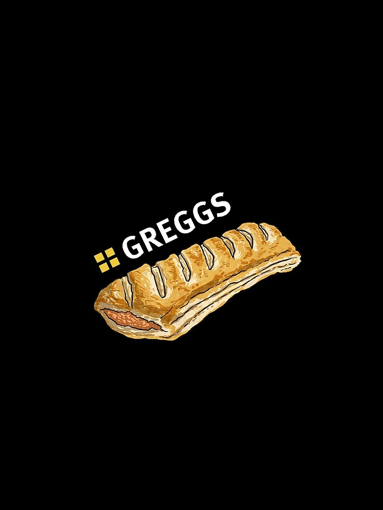 "Greggs Logo with Sausage Roll" Photographic Print for Sale by ...