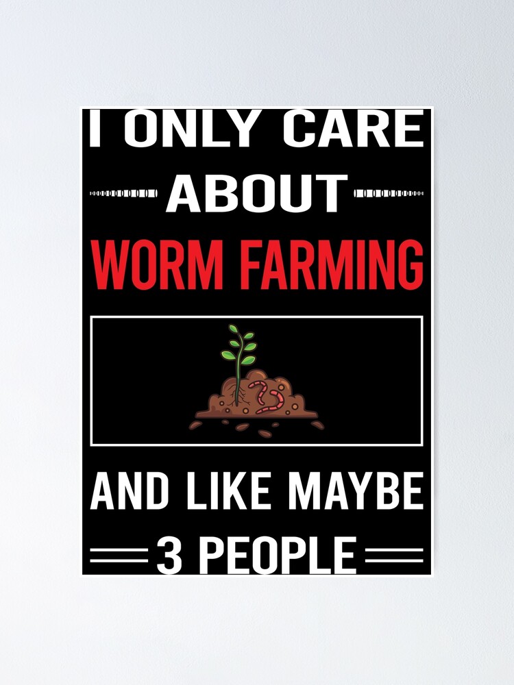 Póster «Divertido 3 personas Gusano Farmer Vermiculture Vermicompost ...