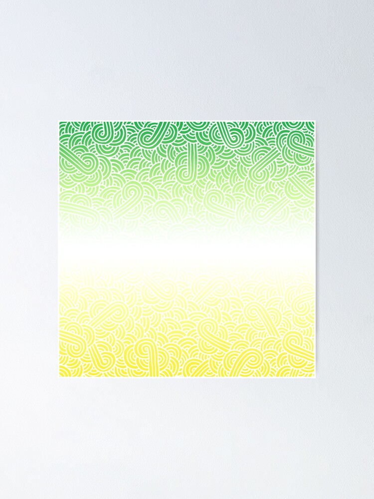 Ombré Gender Neutral Pride Flag Swirls Doodles Poster For Sale By