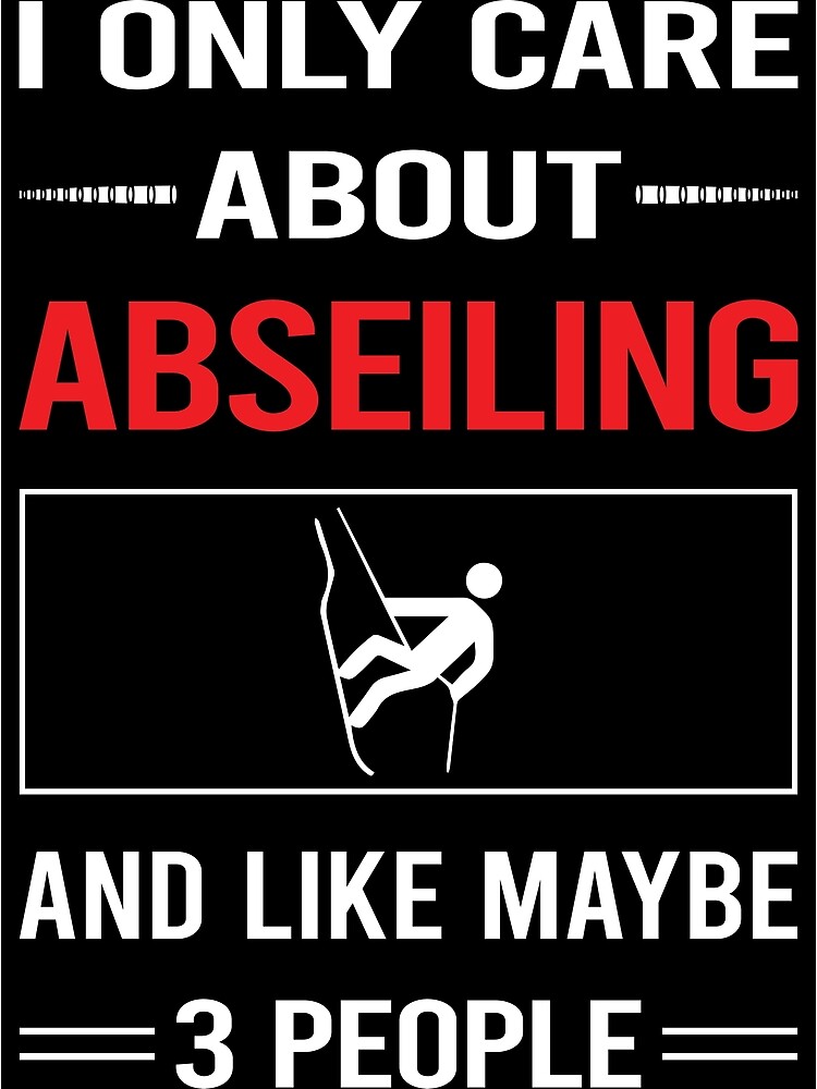 "Funny 3 People Abseiling Abseil" Poster by FifineCroteau | Redbubble