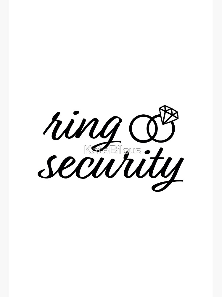 "Ring security Ring bearer Wedding rings Elegant Wedding party sign ...