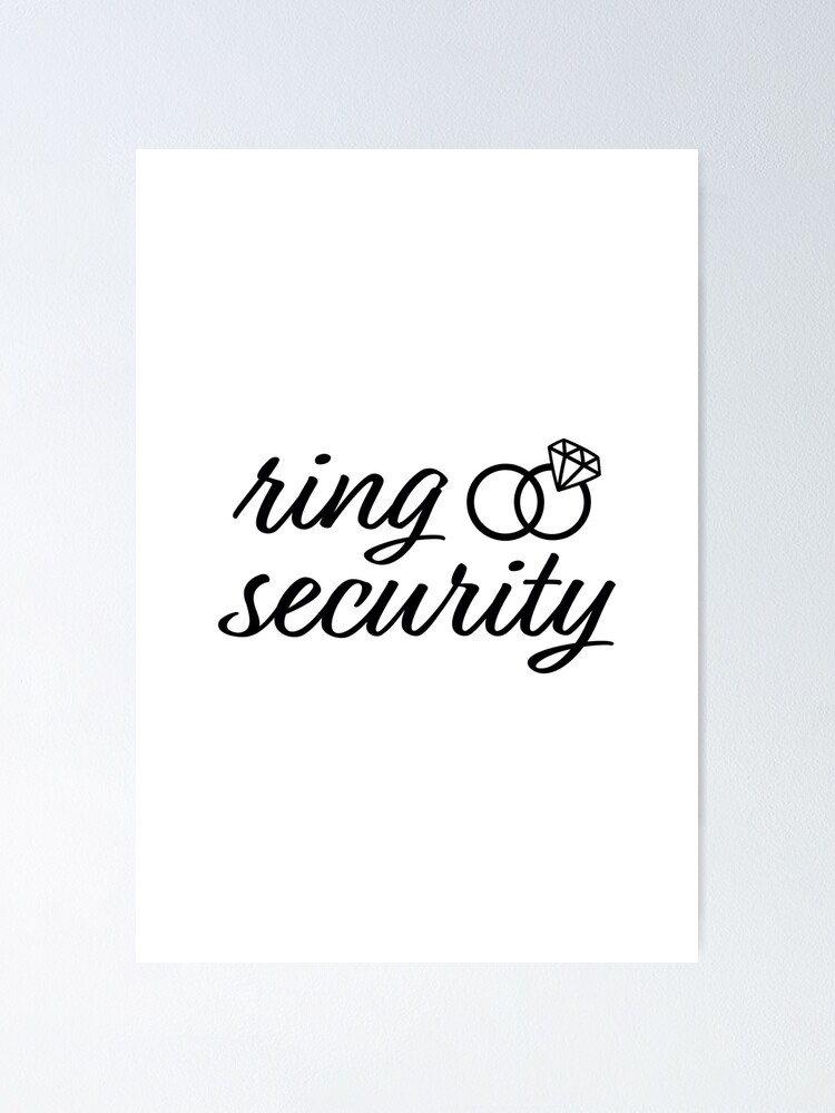 "Ring security Ring bearer Wedding rings Elegant Wedding party sign ...