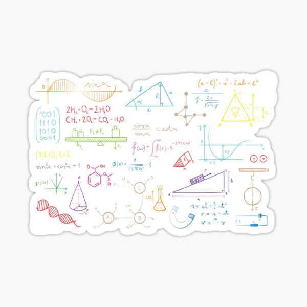 "funny Math Formulas And Numbers" Sticker for Sale by Mouradesing20 ...