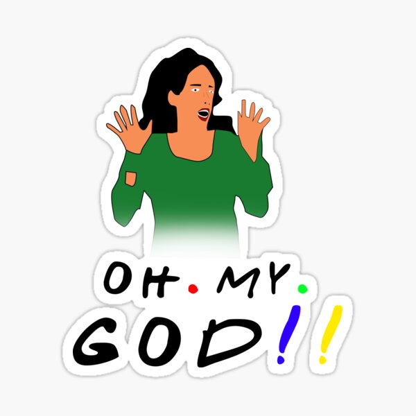 "Janice's "Oh My GOD" " Sticker by CORLOLO | Redbubble