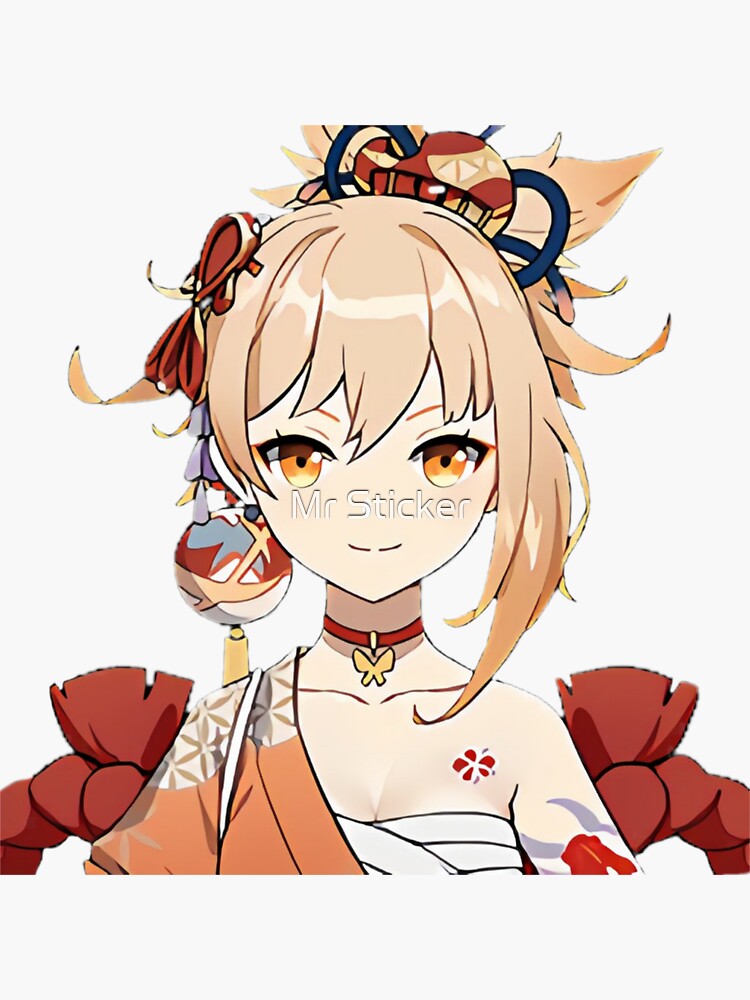 "Naganohara Yoimiya" Sticker for Sale by LastStopForU | Redbubble