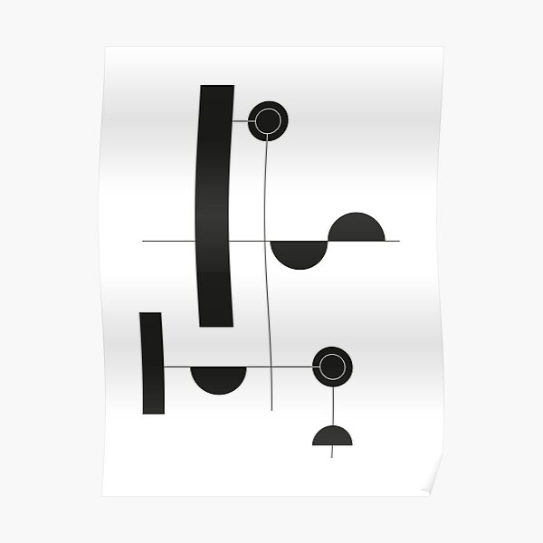 Black And White Geometry Poster For Sale By Mdrnhome Redbubble