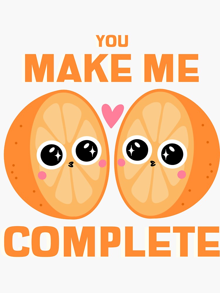 "You make me complete love quote" Sticker for Sale by deluxis | Redbubble
