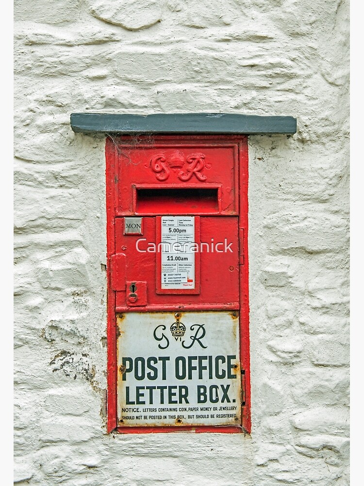 "Red George V Letterbox in Laugharne Carmarthenshire" Poster for Sale ...