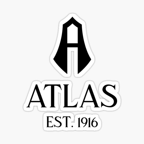 "Atlas Black" Sticker for Sale by VRedBaller | Redbubble