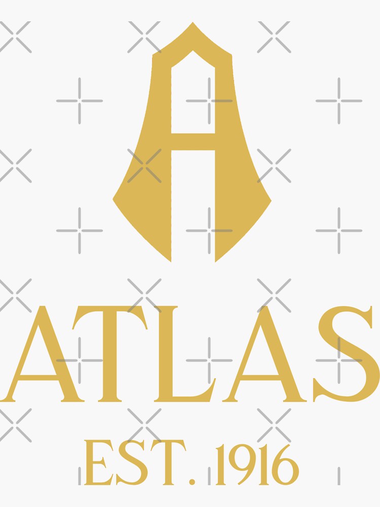 "Atlas Gold" Sticker by VRedBaller | Redbubble