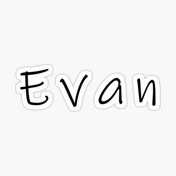 "Evan name" Sticker for Sale by gmstockstudio | Redbubble
