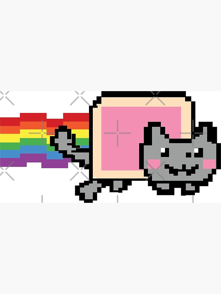 Lámina fotográfica «Fat pixel cat NFT blockchain, token no fungible ...