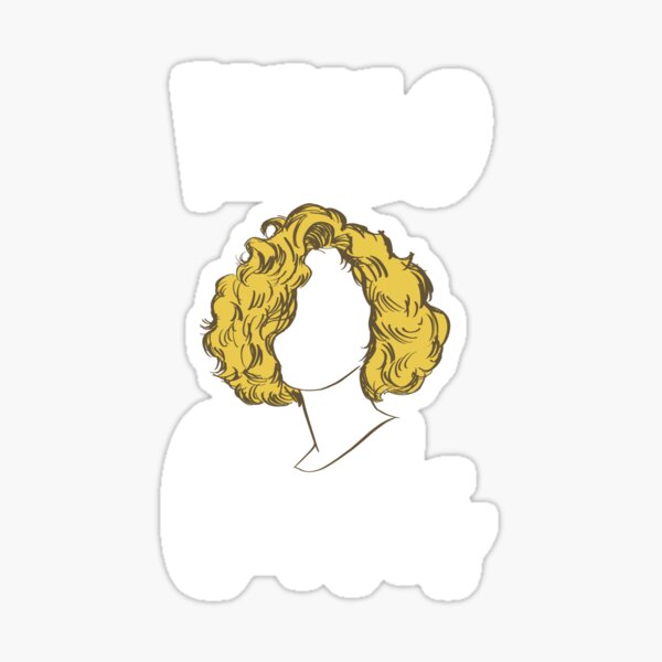 "Hello Curls" Sticker for Sale by Bendthetrend | Redbubble