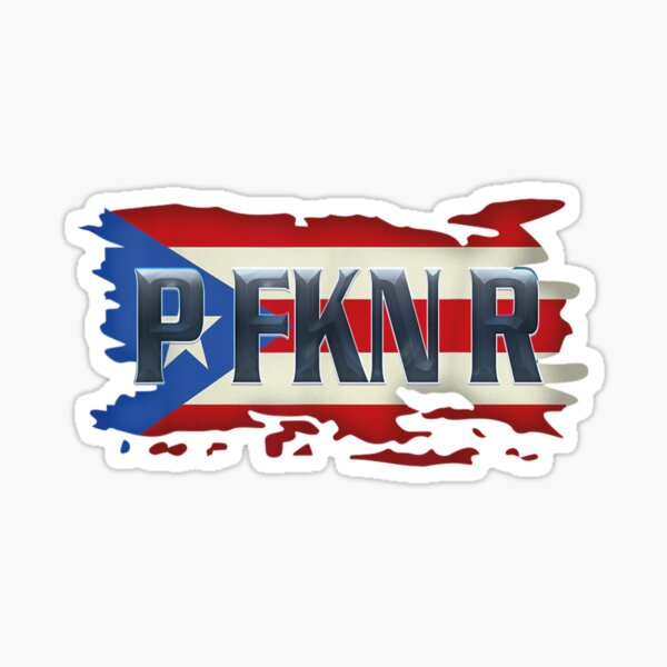 Pegatina «Bandera de Puerto Rico P FKN R Urban Slang Vintage» de ...