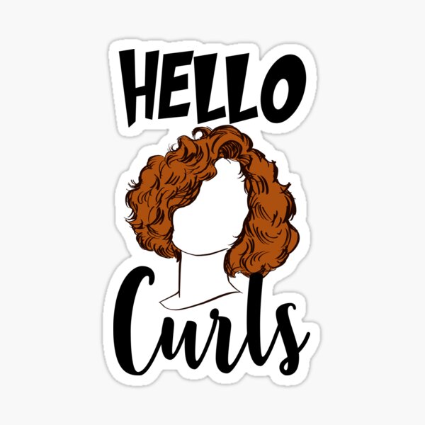 "Hello Curls" Sticker for Sale by Bendthetrend | Redbubble