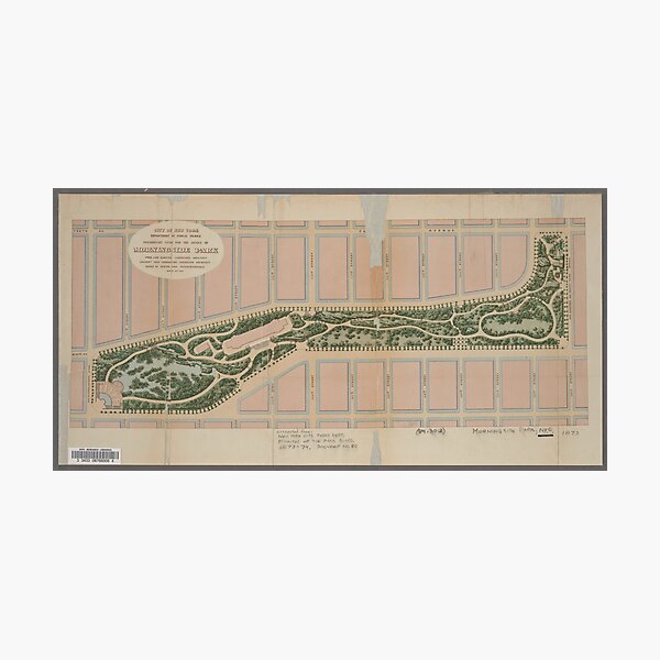 "New York City Maps - Design of Morningside Park " Photographic Print ...