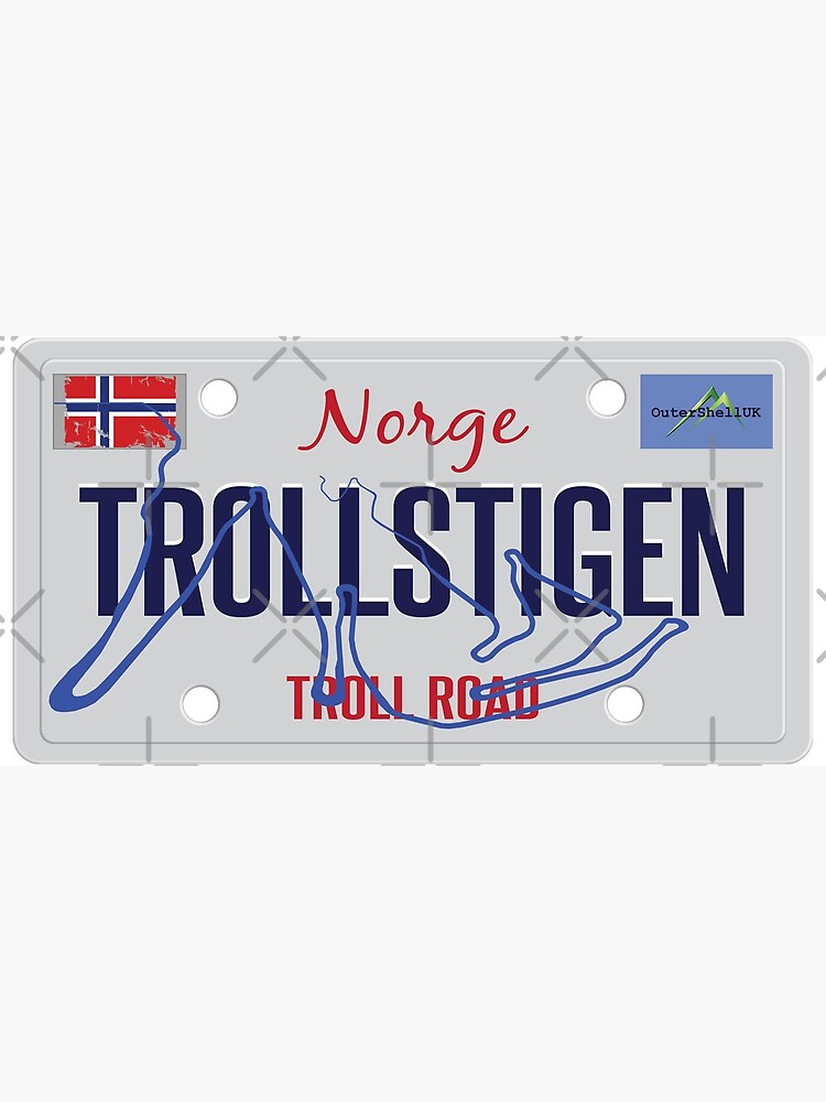 "Trollstigen The Troll Road Norway T-Shirt Sticker 02" Metal Print for ...