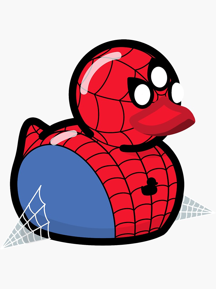 "Super Spider Duck" Sticker for Sale by iamamiraj | Redbubble