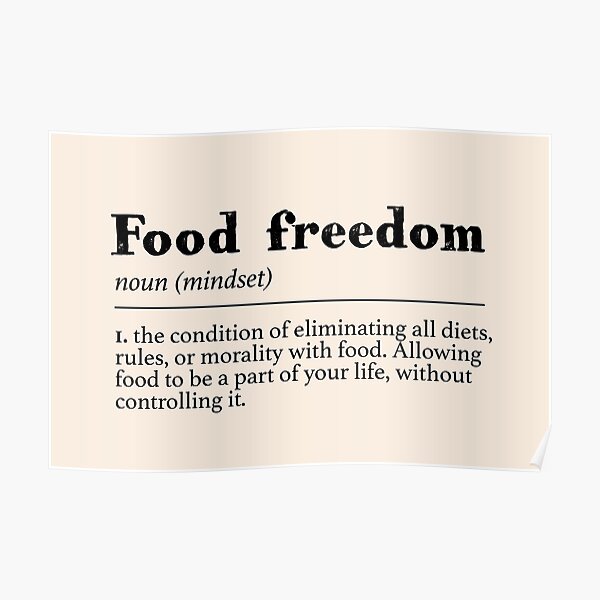 "Food freedom definition light pink" Poster for Sale by Pictandra ...