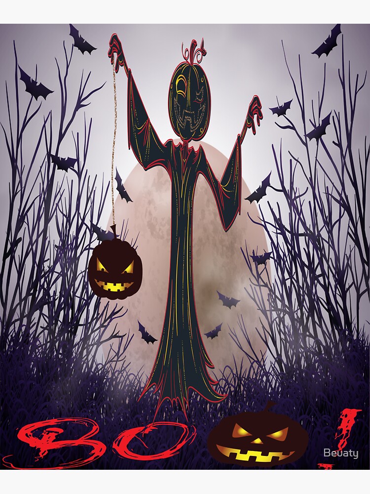 "Boom ! scary drawing" Sticker for Sale by Beuaty | Redbubble