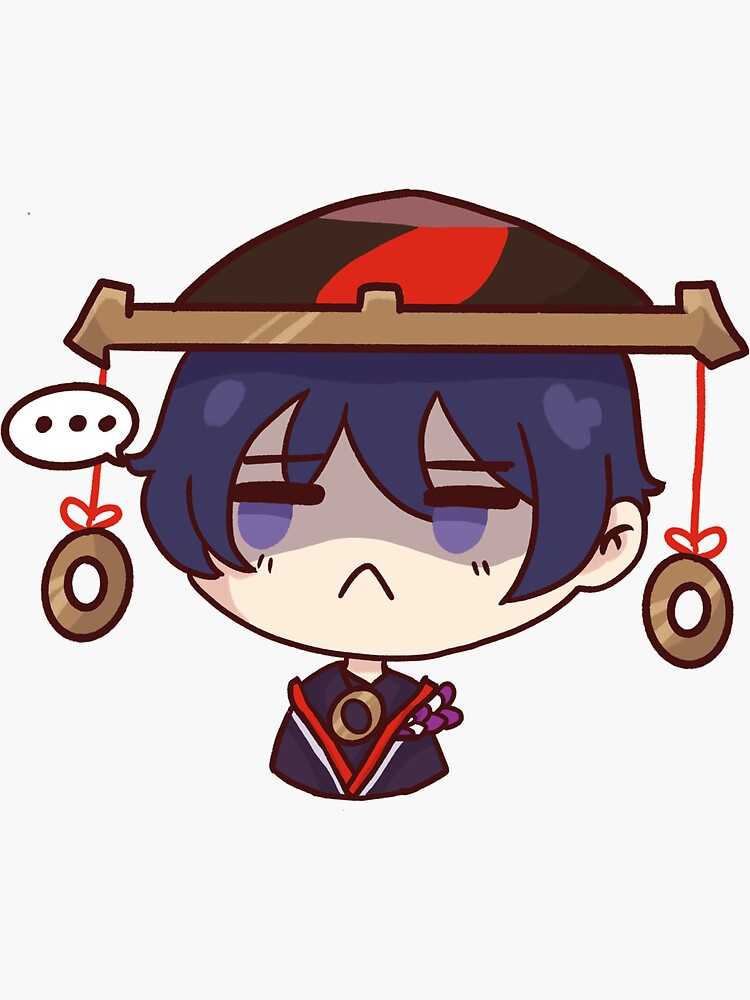 "Chibi Scaramouche - Genshin Impact" Sticker for Sale by RikadaeShop ...