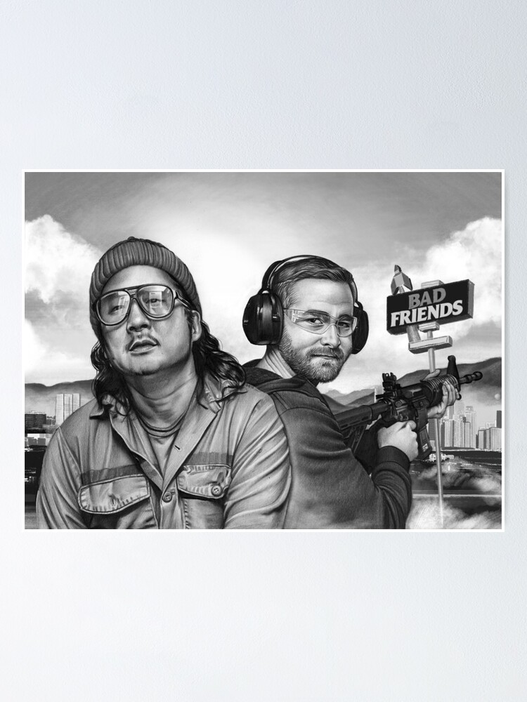"Bad Friends Podcast" Poster for Sale by HANDMEDOWN- | Redbubble