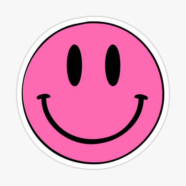 "Smiley Face (Hot Pink)" Sticker for Sale by jesszazzarino | Redbubble