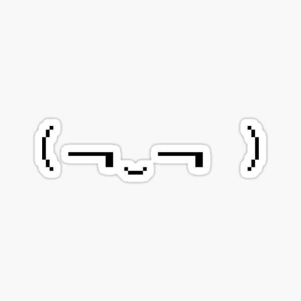 Smirking face kaomoji" Sticker for Sale by typo-n-quotes | Redbubble