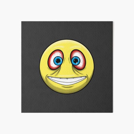 "Disturbed Emoji, Funny Smiley Face" Art Board Print by Meme-Tees ...