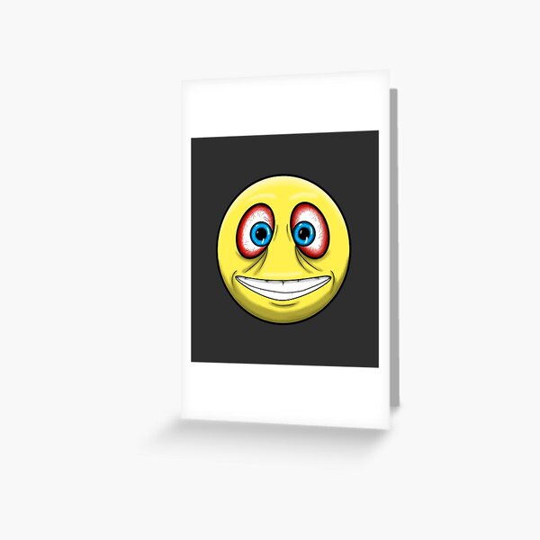 "Disturbed Emoji, Funny Smiley Face" Greeting Card by Meme-Tees ...