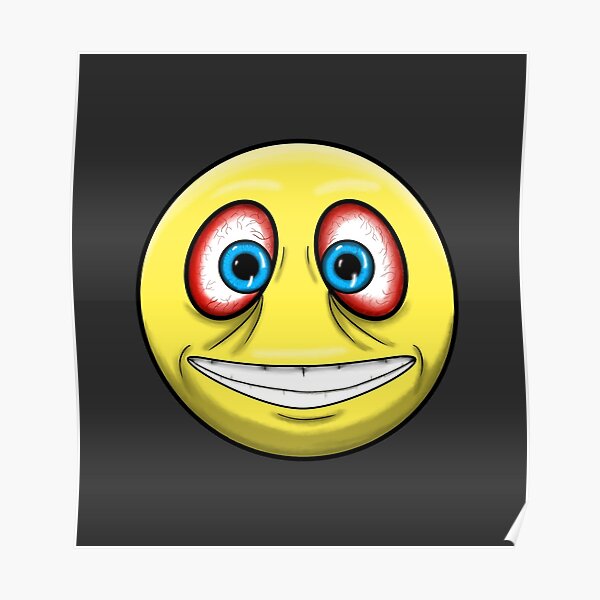 "Disturbed Emoji, Funny Smiley Face" Poster by Meme-Tees- | Redbubble