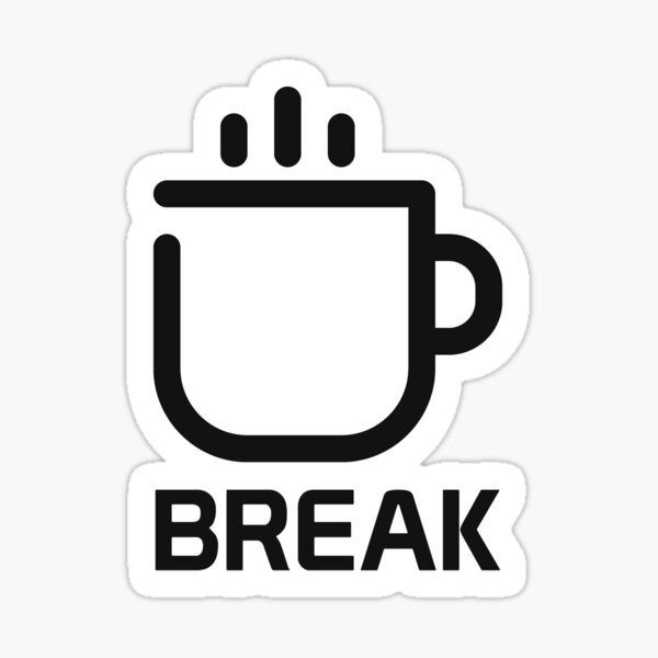 "TEA BREAK" Sticker for Sale by thetrendbee | Redbubble