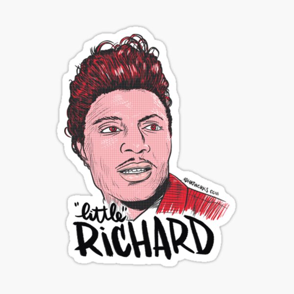 "Little Richard" Sticker by VIDALEJOE | Redbubble