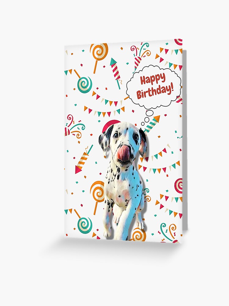 Paper & Party Supplies Dalmatian Dog Birthday Card Dalmatian Dog ...