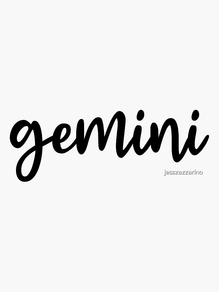 "Gemini Sticker" Sticker by jesszazzarino | Redbubble