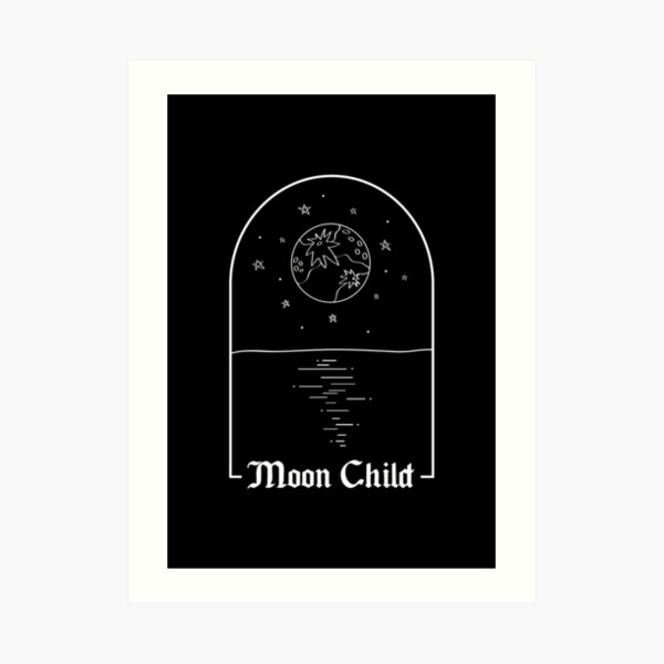 "Moon child aesthetic magical arch window black" Art Print by moo-e-d ...