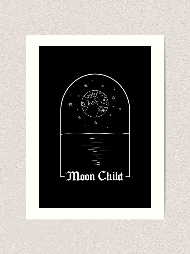 "Moon child aesthetic magical arch window black" Art Print by moo-e-d ...