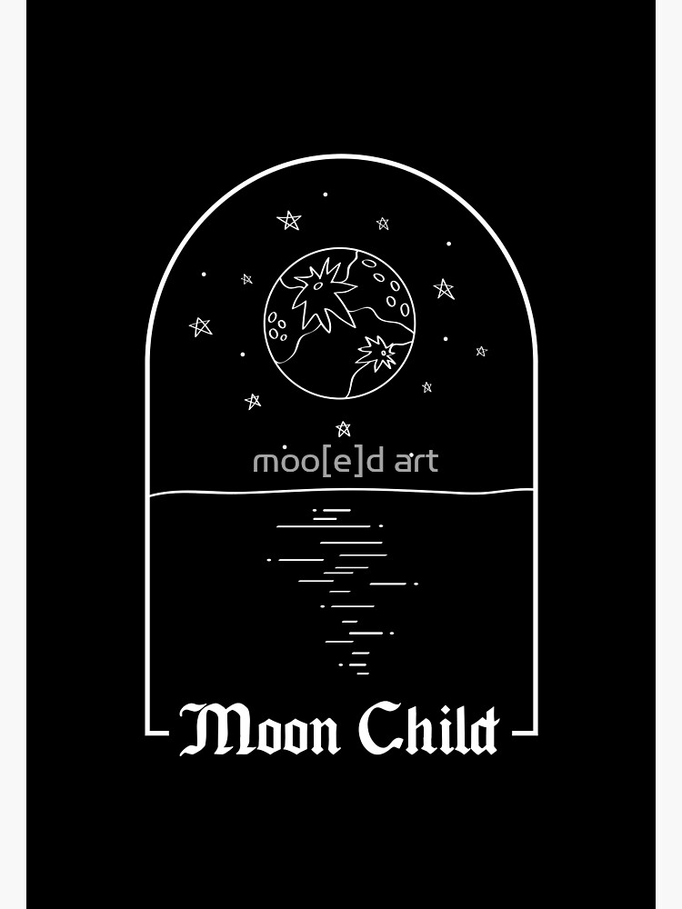 "Moon child aesthetic magical arch window black" Art Print by moo-e-d ...