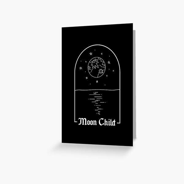 "Moon child aesthetic magical arch window black" Greeting Card by moo-e ...