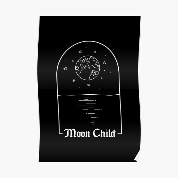"Moon child aesthetic magical arch window black" Poster by moo-e-d ...