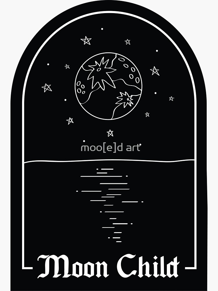 "Moon child aesthetic magical arch window black" Sticker for Sale by ...