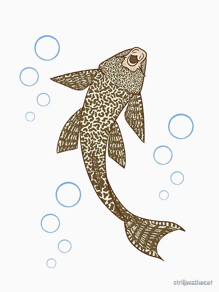 "Pleco" T-shirt for Sale by strillersthecat | Redbubble | pleco t ...