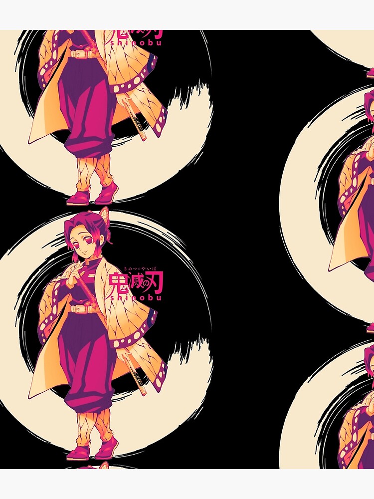 "shinobu kocho - demon slayer - kimetsu no yaiba - retro style ...