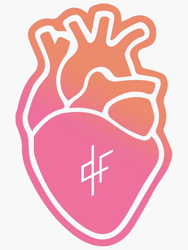Sticker avec l'œuvre « Coeur qlf pnl » de l'artiste fabuleuxoff | Redbubble