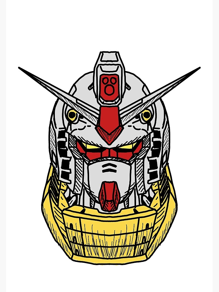 "gundam face" Poster for Sale by Dodosore | Redbubble